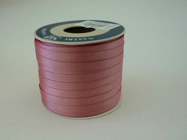 FITA NASTRO RASO 25MM X 50M ROSA NUPCIAL - 3 Flores
