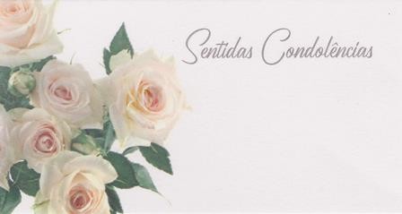 CARTÕES DE FUNERAL X100, "SENTIDAS CONDOLÊNCIAS", RAMOS ROSAS SALMÃO ...
